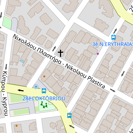 Πλατεία 28ης Οκτωβρίου Νέα Ερυθραία Χάρτης | CityPlaces.gr